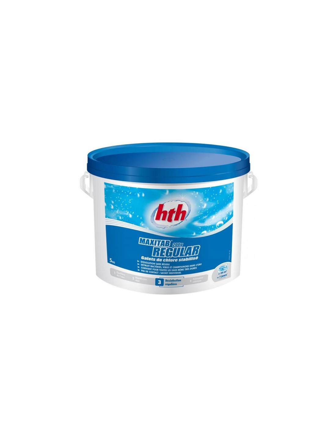 Hth Maxitab Régular 200g en 5kg chlore stabilisé | Filtres2spa